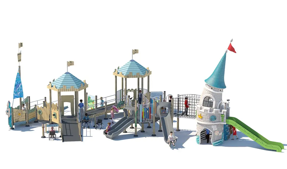 Castle Theme Inclusive Outdoor Playground - Cowboy Playground