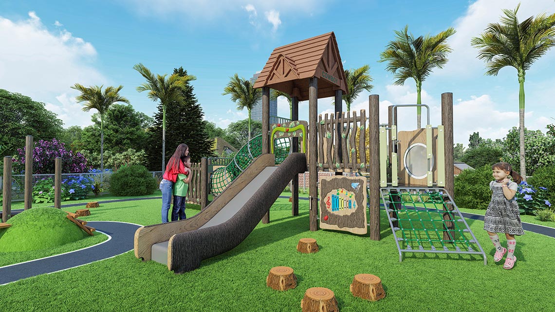 Tree House Themed Park Playground (small-sized) - Cowboy Playground