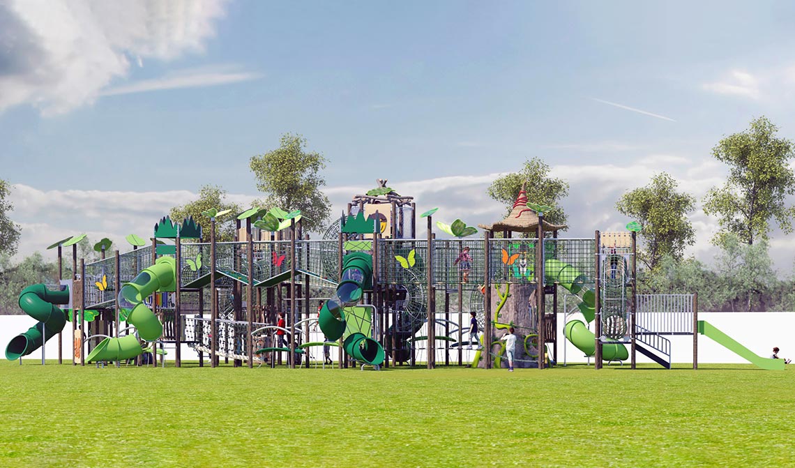 Jungle Crossing Themed Park Playground(large-sized) - Cowboy Playground