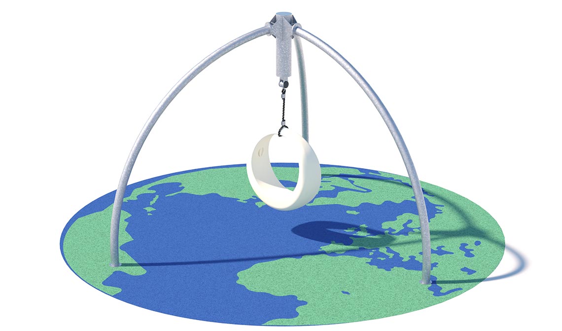 360 Degree Moon Single Swing For Outdoor Playground - Cowboy Playground