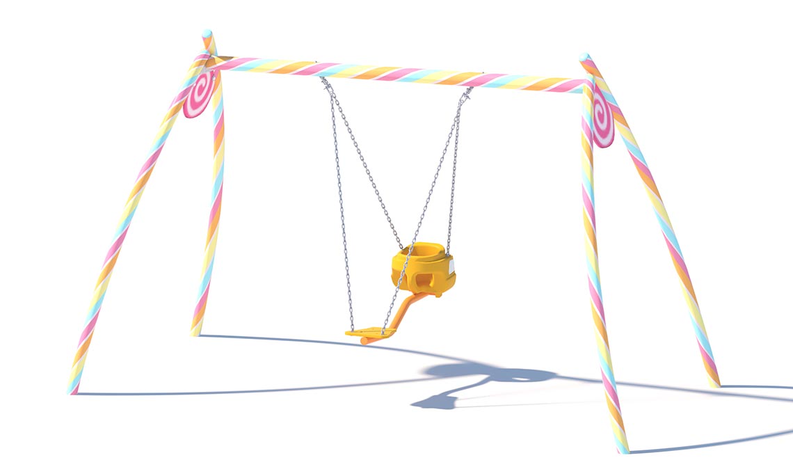 Two People Candy Swing For Outdoor Playground - Cowboy Playground
