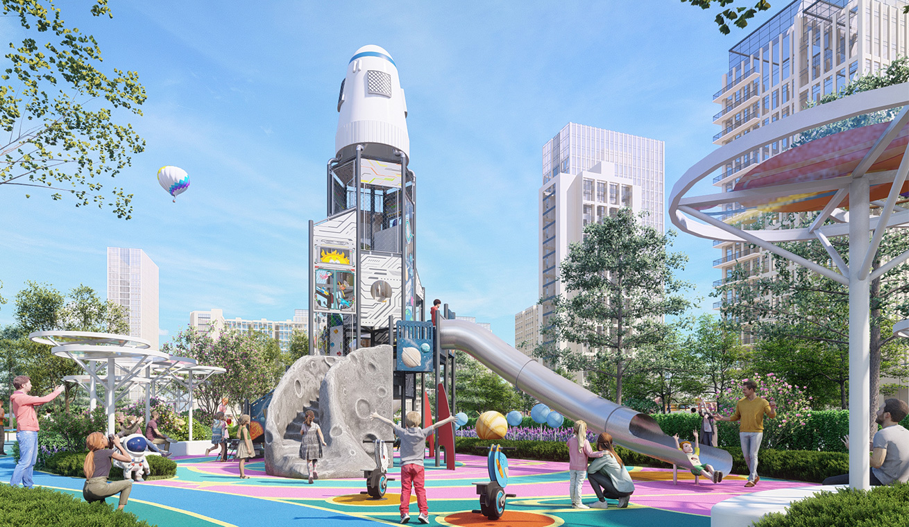 Outdoor Playground Supplier | Custom Galaxy Explorer Theme Park Case ...